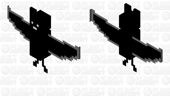 Black cursed Bat Minecraft Mob Skin