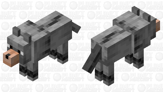 Dungeons' Armor-like Wolf Minecraft Mob Skin