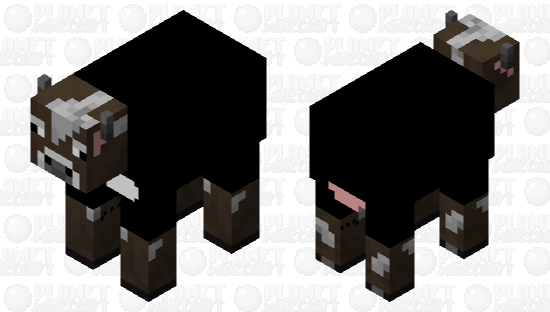 Betsy, the Highlands chocolate milk cow Minecraft Mob Skin