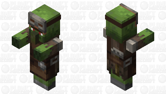 Plains Armorer Zombie Villager (1.14) Minecraft Mob Skin