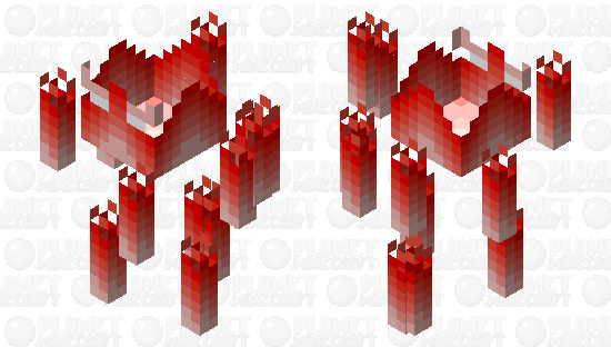 Red flame spirit blaze Minecraft Mob Skin