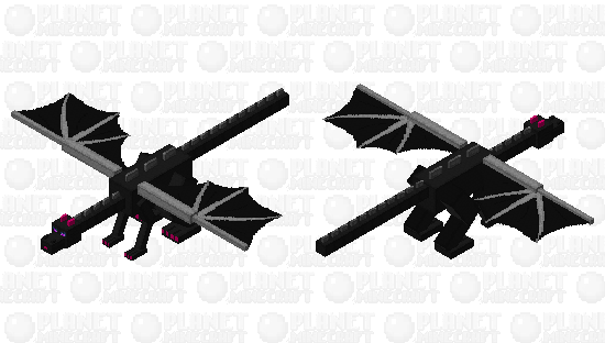 Pink Ender Drag with Blue EYESHad Minecraft Mob Skin
