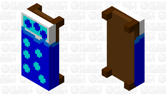 Spotty blue bed with white mattress Minecraft Mob Skin
