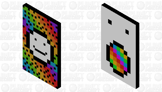 Rainbow Smiley Cape Minecraft Mob Skin