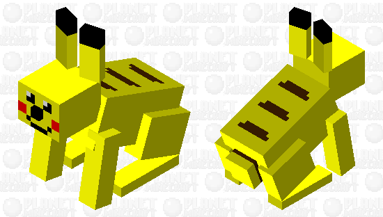 Pikachu Rabbit (Pokemon) Minecraft Mob Skin