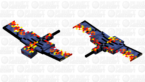 Fire Phantom Minecraft Mob Skin