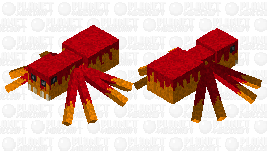 Flaming Spider Minecraft Mob Skin