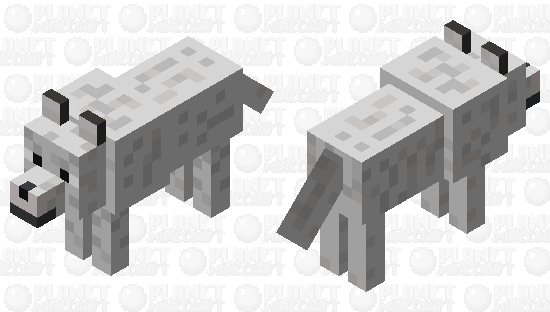 Snow/Arctic Wolf Minecraft Mob Skin