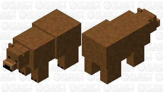 Brown Bear Mob Skin Minecraft Mob Skin