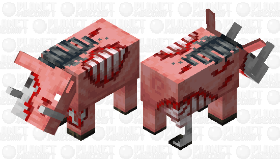 Blood red zoglin Minecraft Mob Skin