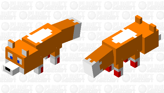 tails the fox Minecraft Mob Skin