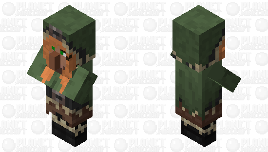 Female Nitwit Taiga Villager by Allire_7893 / Malefica1 Minecraft Mob Skin