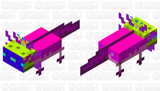 Queen Axolotl Minecraft Mob Skin