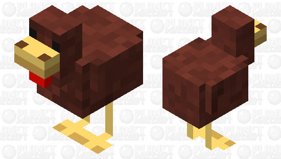 brown chicken Minecraft Mob Skin