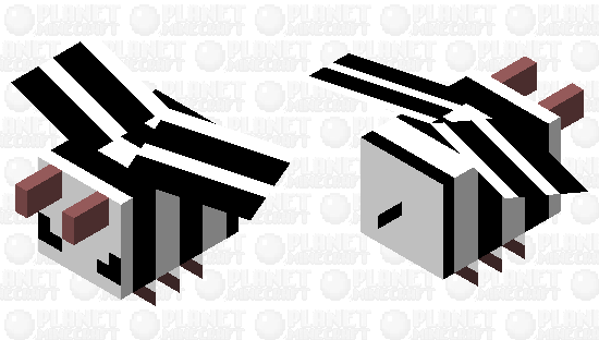Zeebee (Zebra Bee) Minecraft Mob Skin