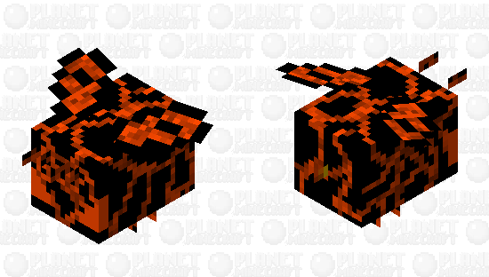 Scorched Bee (angry) Minecraft Mob Skin