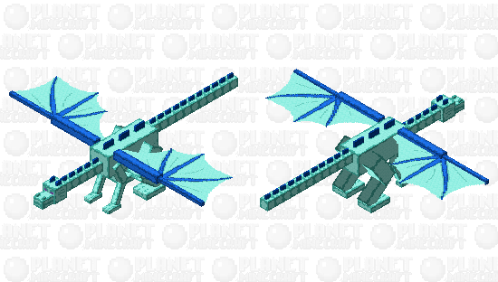 Ice Dragon Minecraft Mob Skin