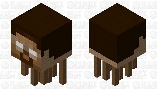 Ghastly Herobrine(ghast part 1) Minecraft Mob Skin