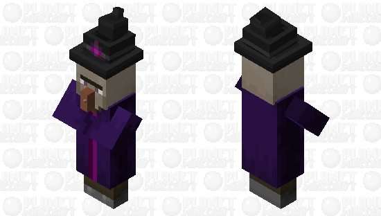 Magenta Witch Minecraft Mob Skin