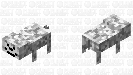 Bear Axolotl [White] Minecraft Mob Skin