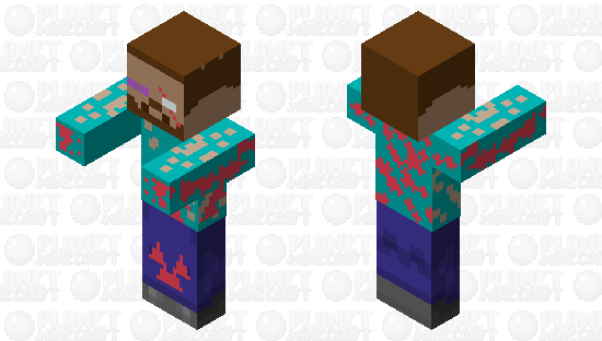 Ugly Herobrine Zombi Minecraft Mob Skin