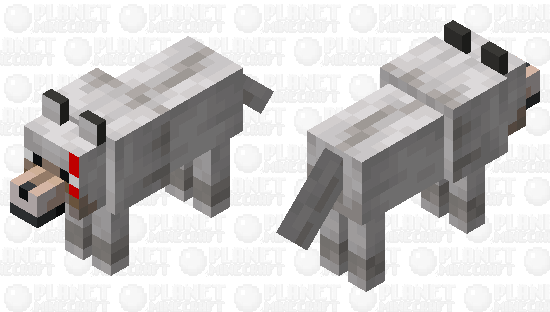 Wolf With Scar Minecraft Mob Skin