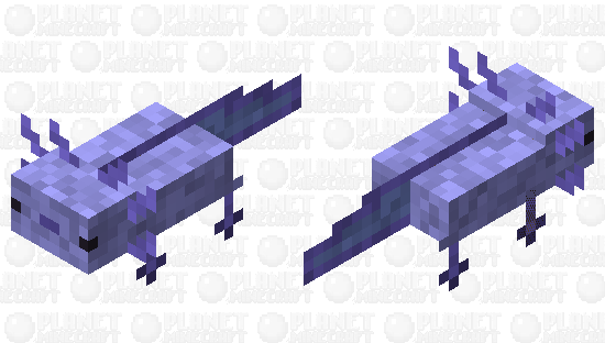 Blue Axolotl Minecraft Mob Skin