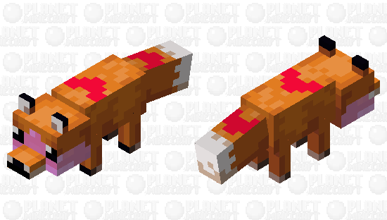 cute fox Minecraft Mob Skin