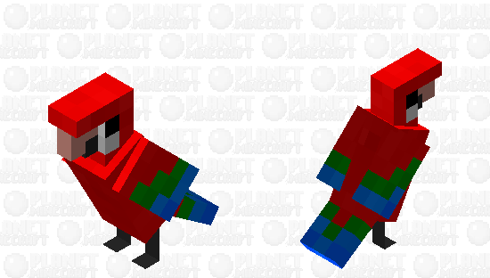 Green-winged Macaw Minecraft Mob Skin