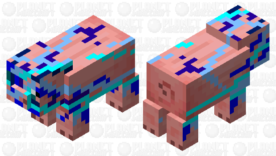 Sculk Infested Pig Minecraft Mob Skin