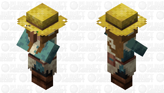 Female Farmer Snow Villager by Allire_7893 / Malefica1 Minecraft Mob Skin