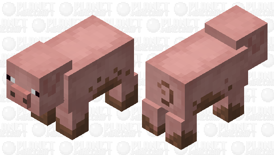 Better pink pig Minecraft Mob Skin