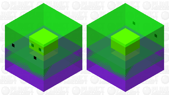 Transparent green and transparent purple shulker Minecraft Mob Skin
