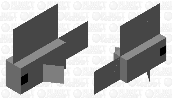 grey fish Minecraft Mob Skin