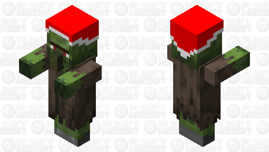 Xmas zombie villager Minecraft Mob Skin