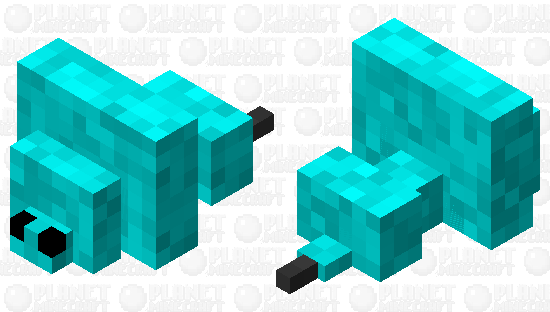 Light blue Silverfish Minecraft Mob Skin