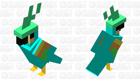 Parrotx2 Minecraft Parrot Minecraft Mob Skin