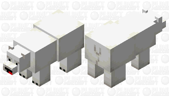 Derpy Polar Bear Minecraft Mob Skin