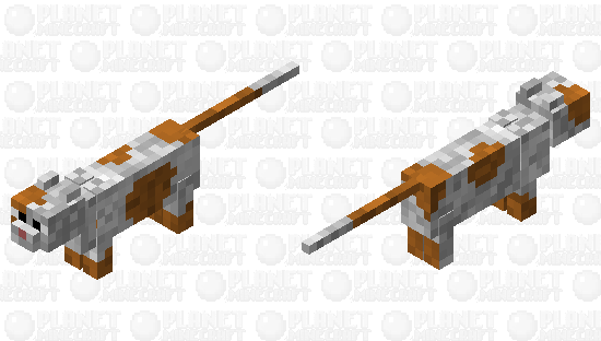 White Spotted Cat Minecraft Mob Skin