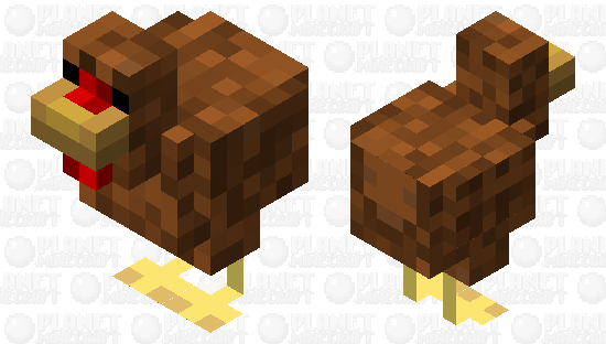 French Red Hen Minecraft Mob Skin
