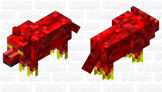 Nether Wolf Minecraft Mob Skin