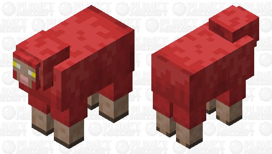 Enchanted Sheep Red MCD Minecraft Mob Skin