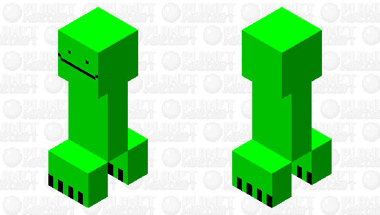 Goofy Creeper Minecraft Mob Skin