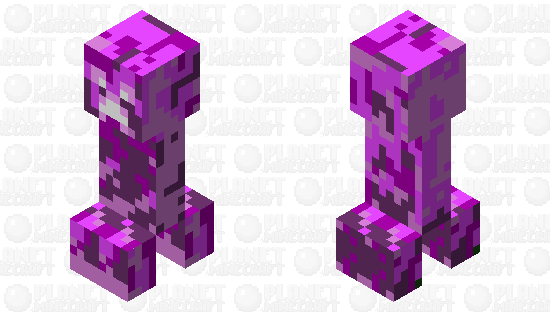 Charged pink creeper Minecraft Mob Skin