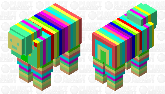 Rainbow sheep Minecraft Mob Skin