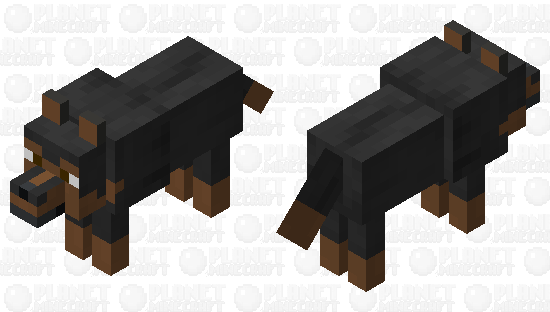 Doberman Pinscher Minecraft Mob Skin