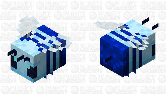 blue icy bee Minecraft Mob Skin