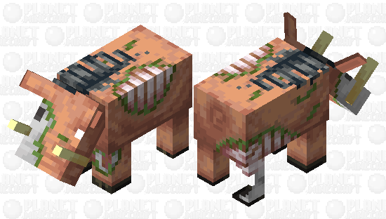 Realistic Zoglin Fixed Texture Minecraft Mob Skin