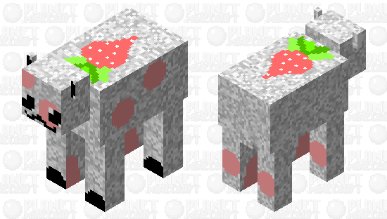 strawberry cow! Minecraft Mob Skin