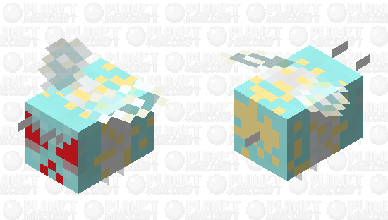 Angry Nectar Diamond Bee (BSS) Minecraft Mob Skin